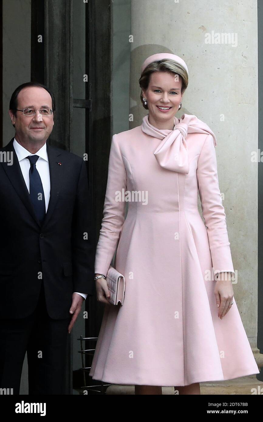 French President Francois Hollande welcomes King Philippe and Queen ...