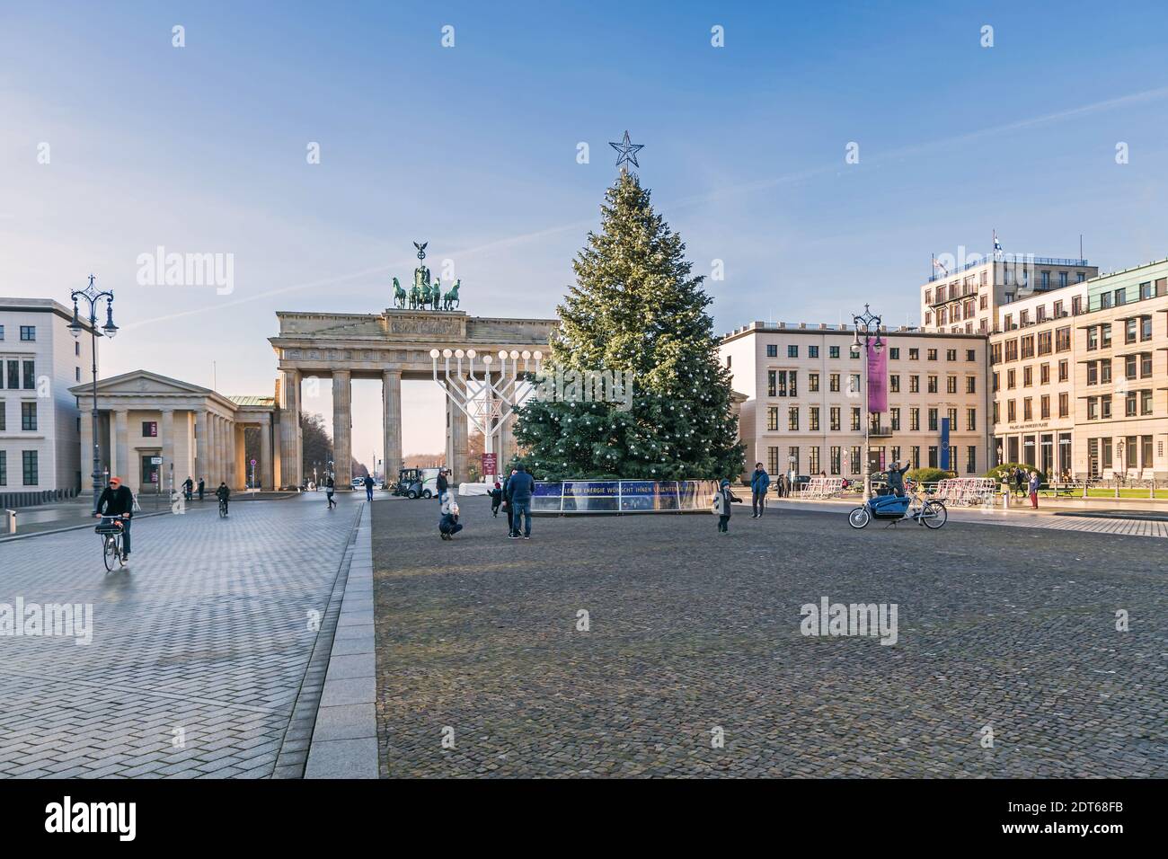 Berlin, Germany - December 18, 2020: Historic square Pariser Platz with ...