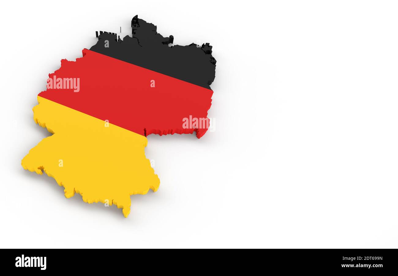 3d germany map flag illustration hi-res stock photography and images ...