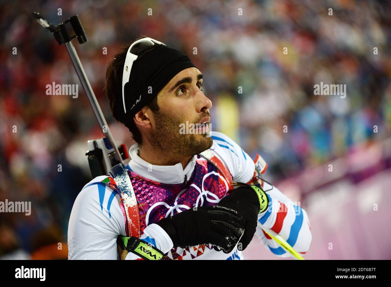 France's Simon Fourcade competes on Men's 10km Biathlon at the Laura ...