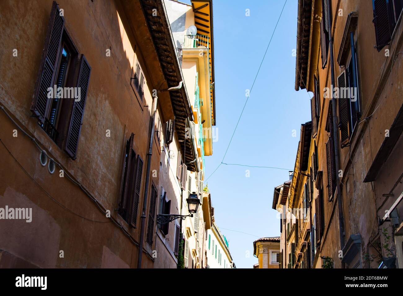 Roma, Italy, street view between two buildings Stock Photo - Alamy
