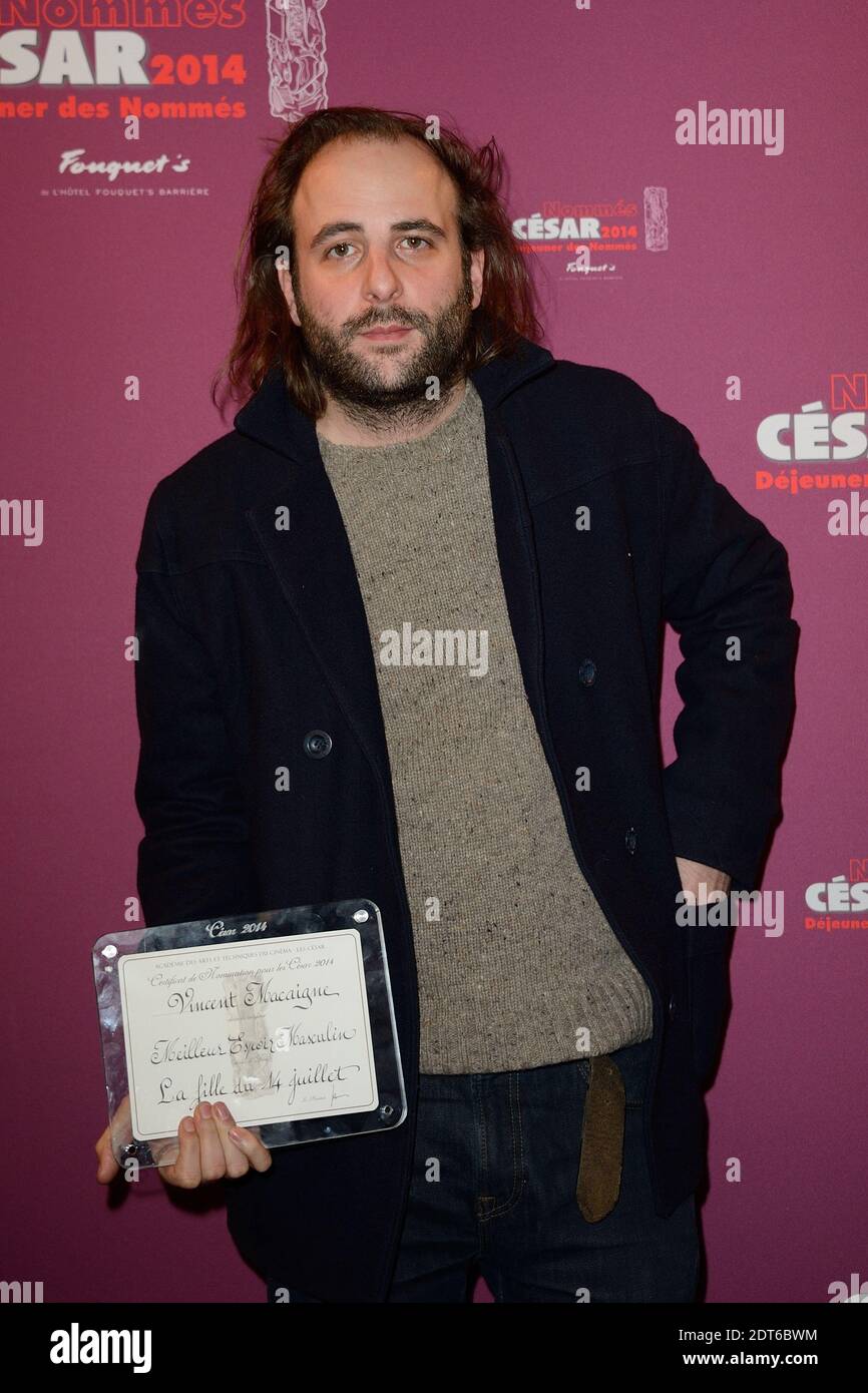 Vincent Macaigne arriving at the 39th annual Cesar film Awards lunch ...