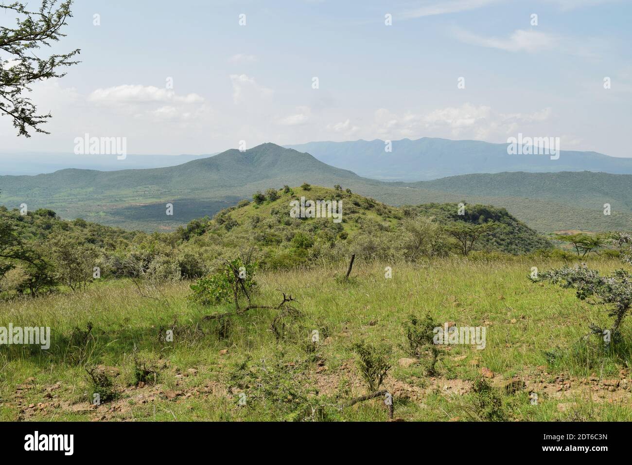 The Panoramic Mountain Landscapes In Rural Kenya, Oloroka Mountain ...