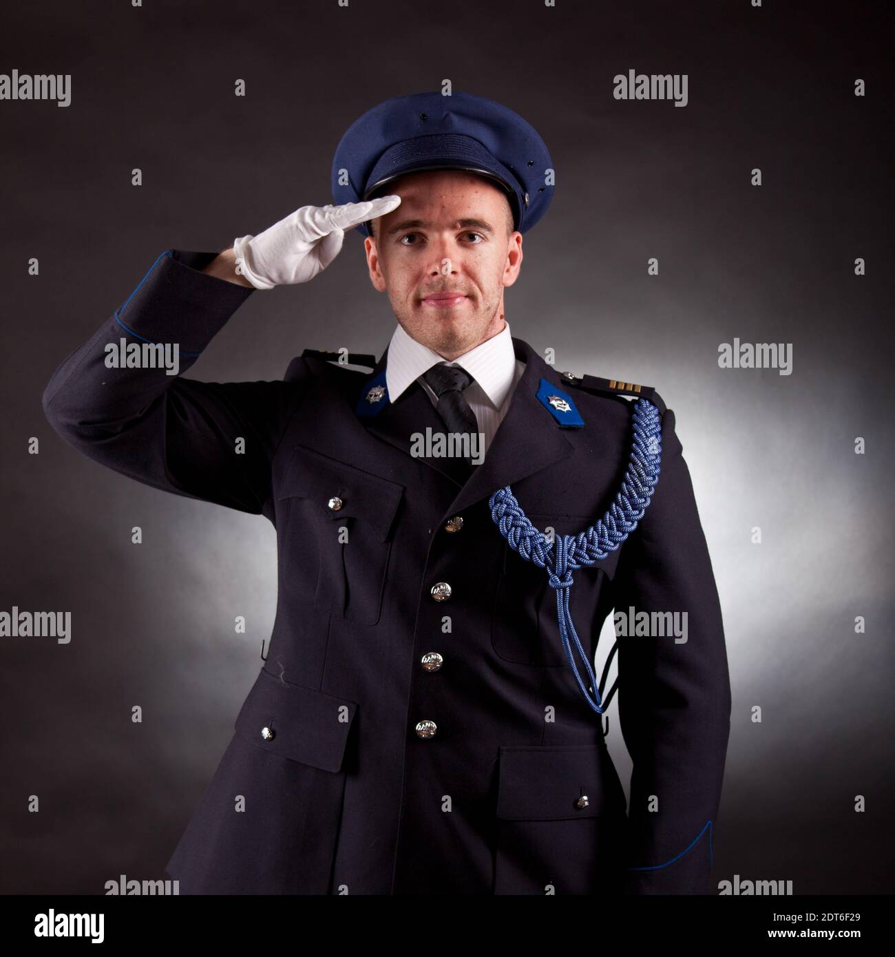 elegant soldier wearing uniform in studio Stock Photo - Alamy