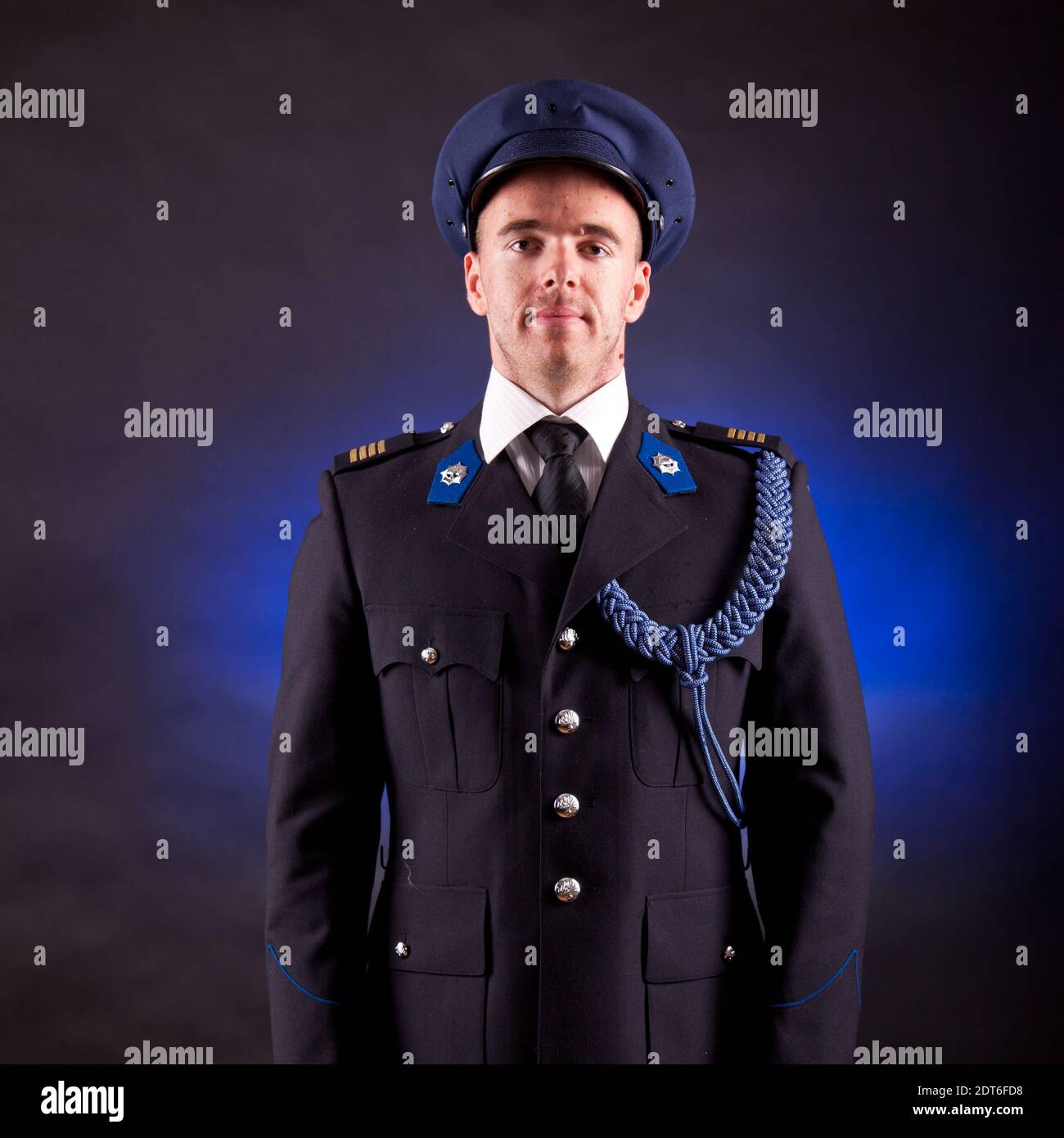elegant soldier wearing uniform in studio Stock Photo - Alamy