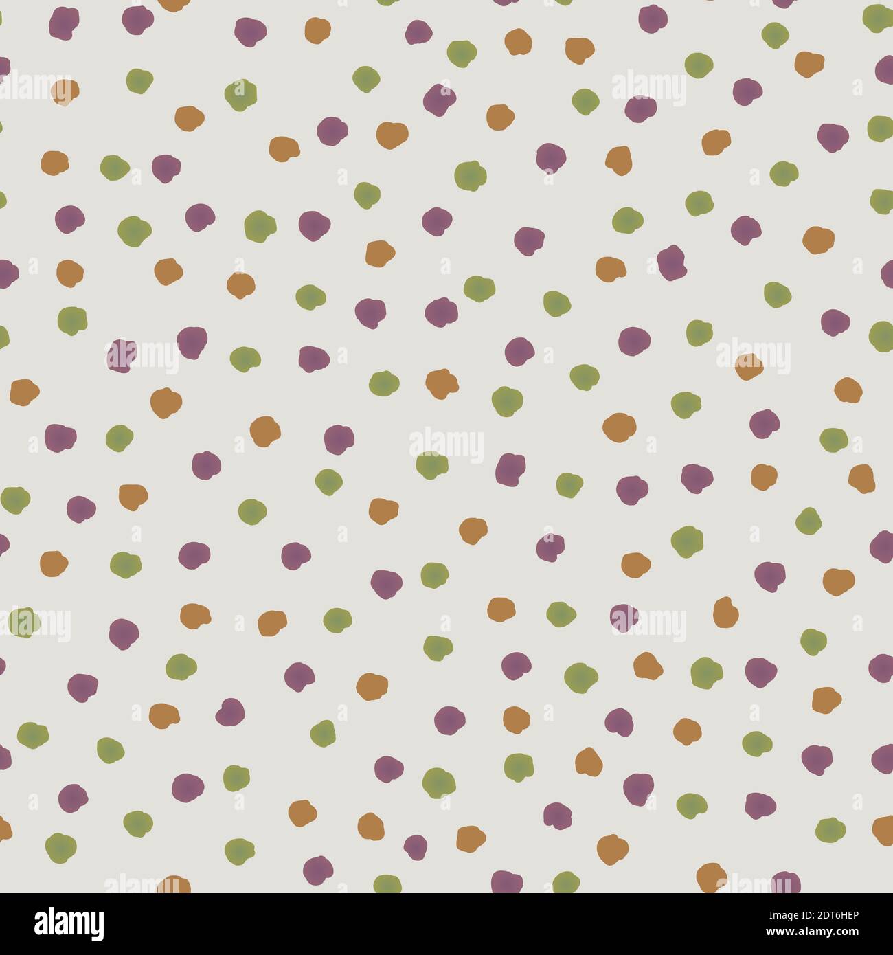 Seamless pattern in a variety of polka dots on a light grey background ...