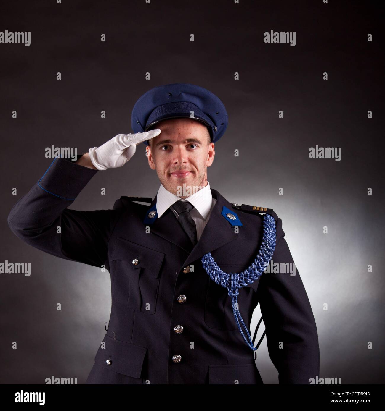 elegant soldier wearing uniform in studio Stock Photo - Alamy