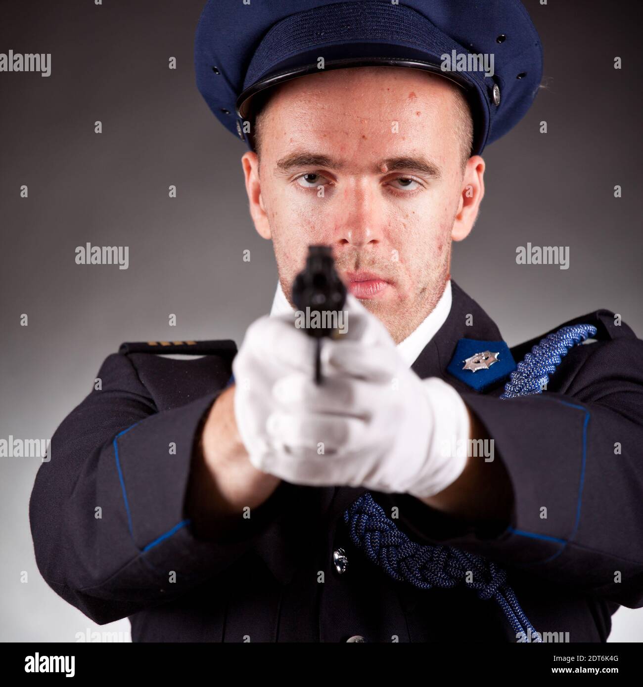 elegant soldier wearing uniform in studio Stock Photo - Alamy