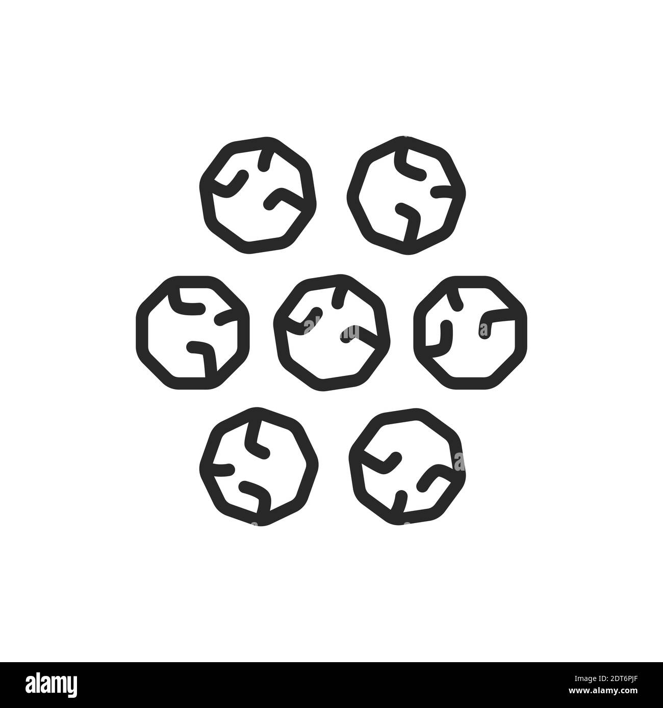 Black pepper color line icon. Vector illustration. Vector illustration ...