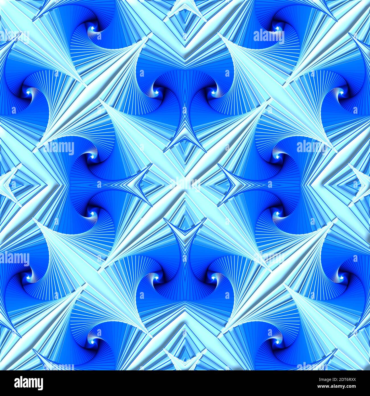 3D graphic seamless repeating monochrome design - blue Stock Photo - Alamy