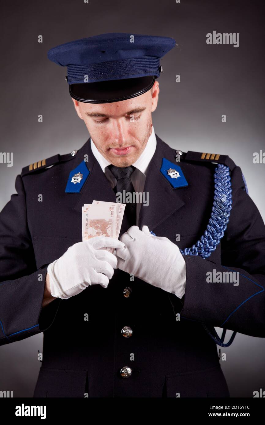 elegant soldier wearing uniform in studio Stock Photo - Alamy