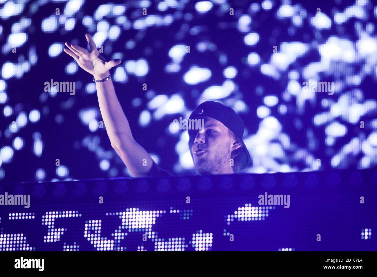 Avicii performs live at Bercy concert hall in Paris, France on February ...
