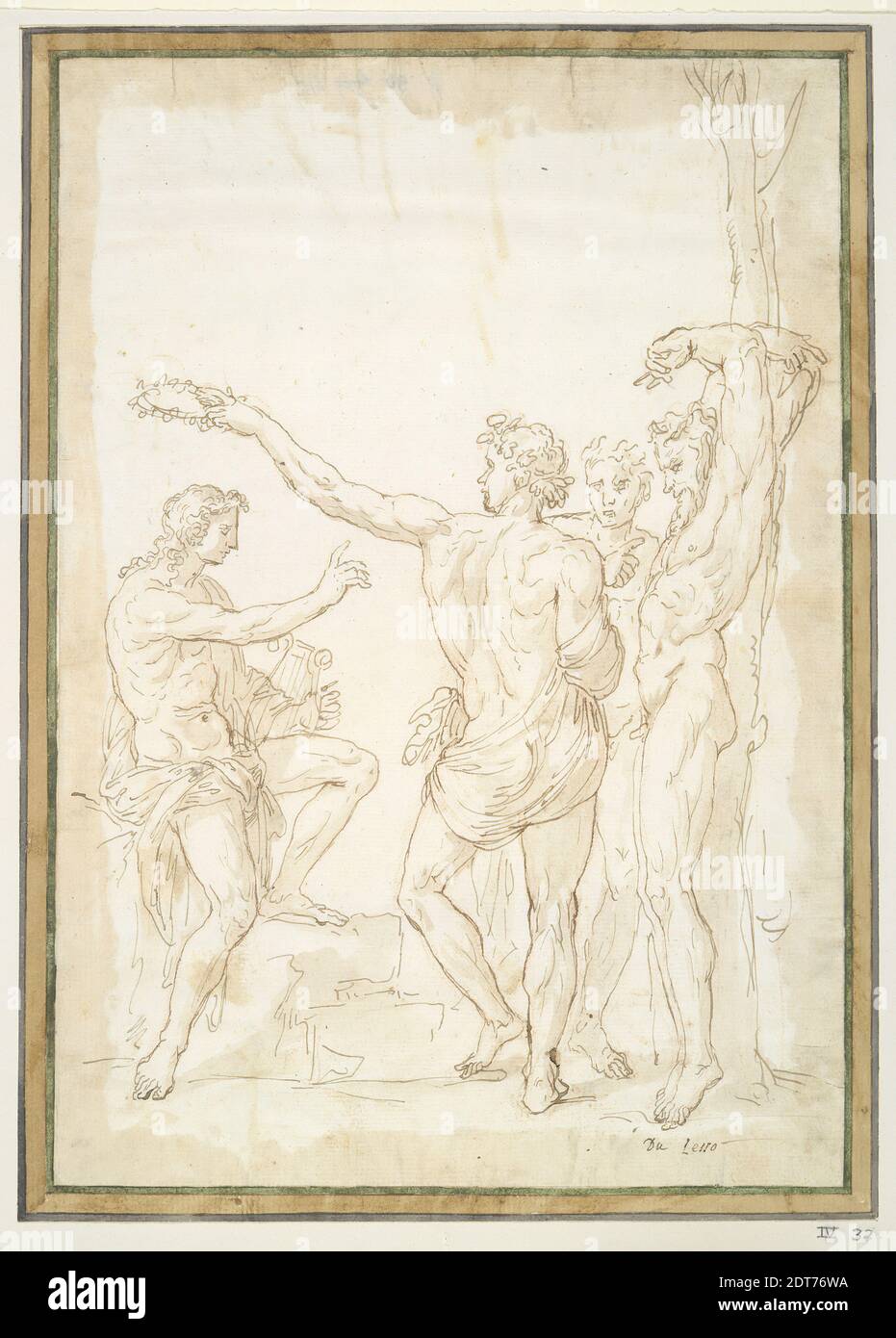 After: Raphael, Italian, 1483–1520, The Victory of Apollo over Marsyas, Pen and brown ink and ...