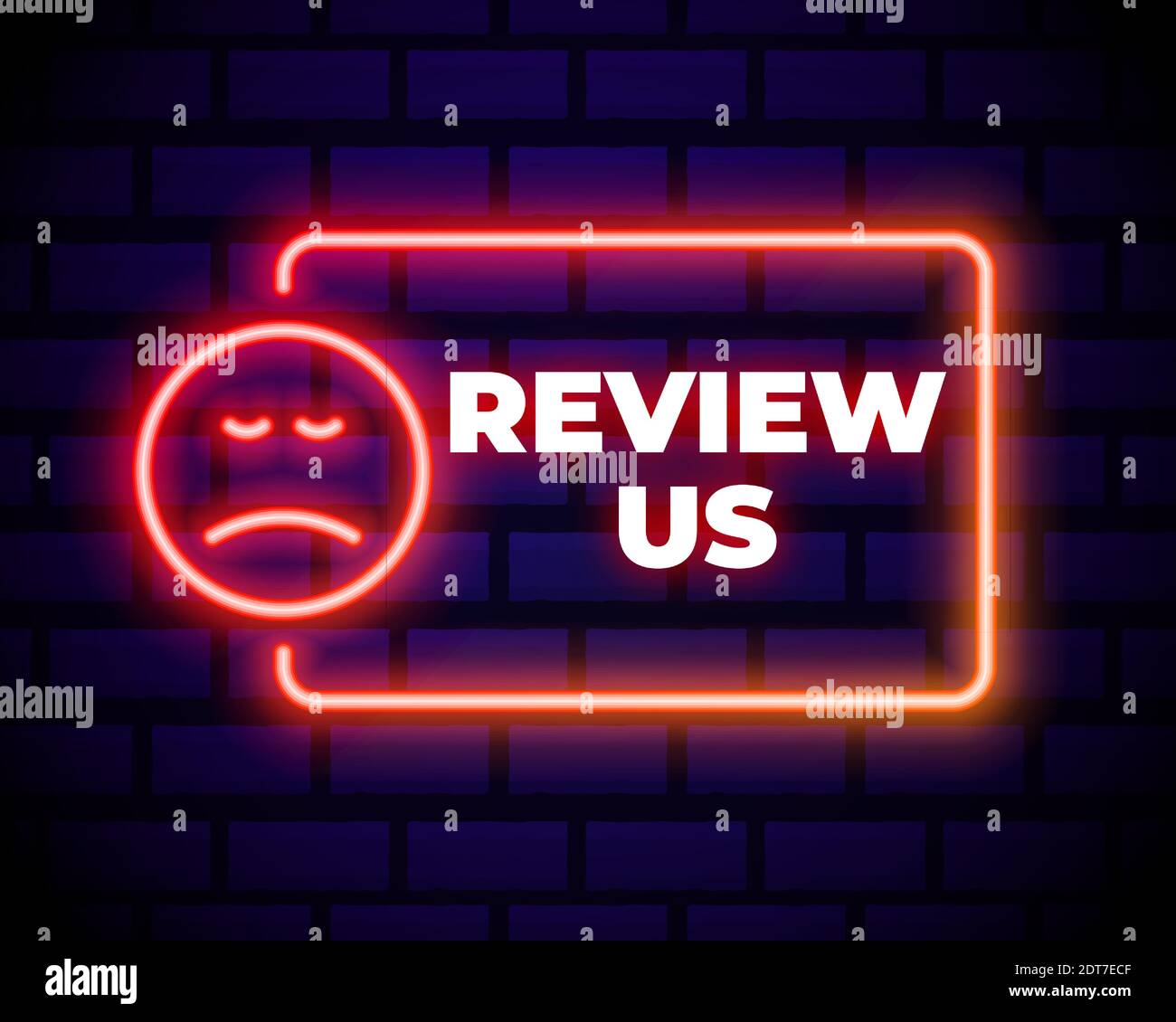 Customer review icon in neon line style. User feedback concept symbol ...