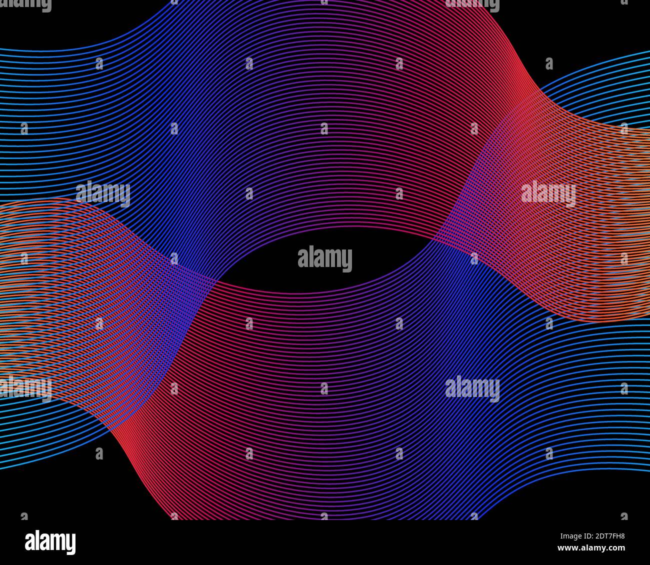 Abstract smooth color wave vector. Curve flow gradient motion ...