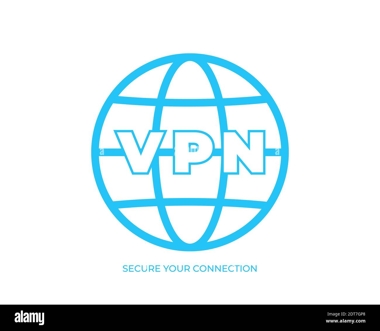 VPN icon. Trendy modern flat linear vector VPN icon on white background ...