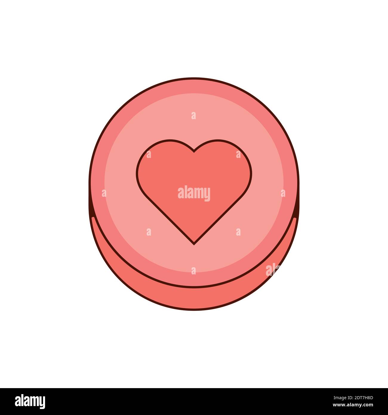 Ecstasy pill with red heart symbol isolated Stock Vector Image & Art ...