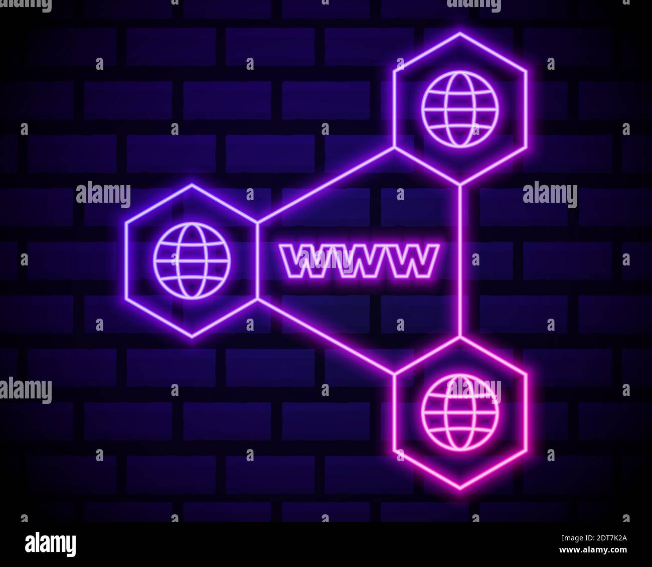 Connectd globe neon icon. Elements of Navigation set. Simple icon for ...