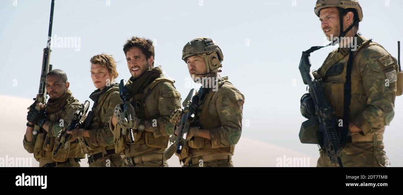 MONSTER HUNTER, from left: T.I., Milla Jovovich, Diego Boneta, Jin Au ...