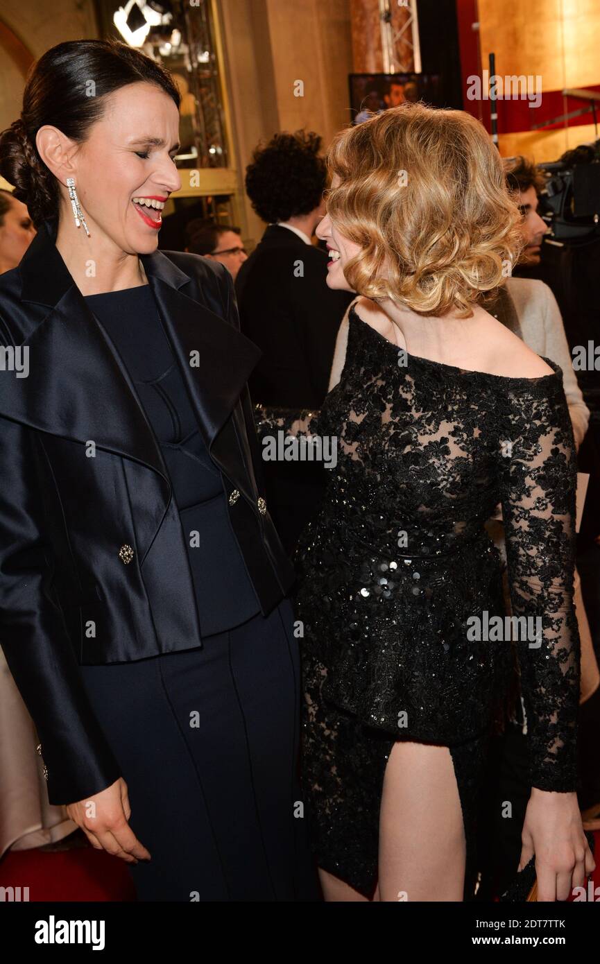 Aurelie Filippetti and Sara Forestier arriving at the 39th Annual Cesar ...