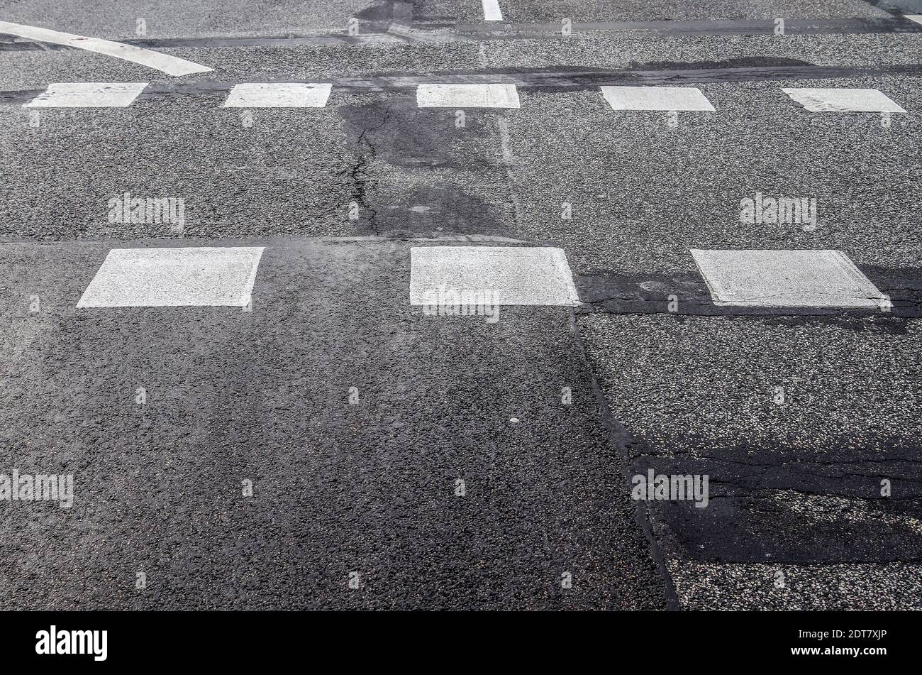 Aerial View Of Zebra Crossing On Road Stock Photo - Alamy