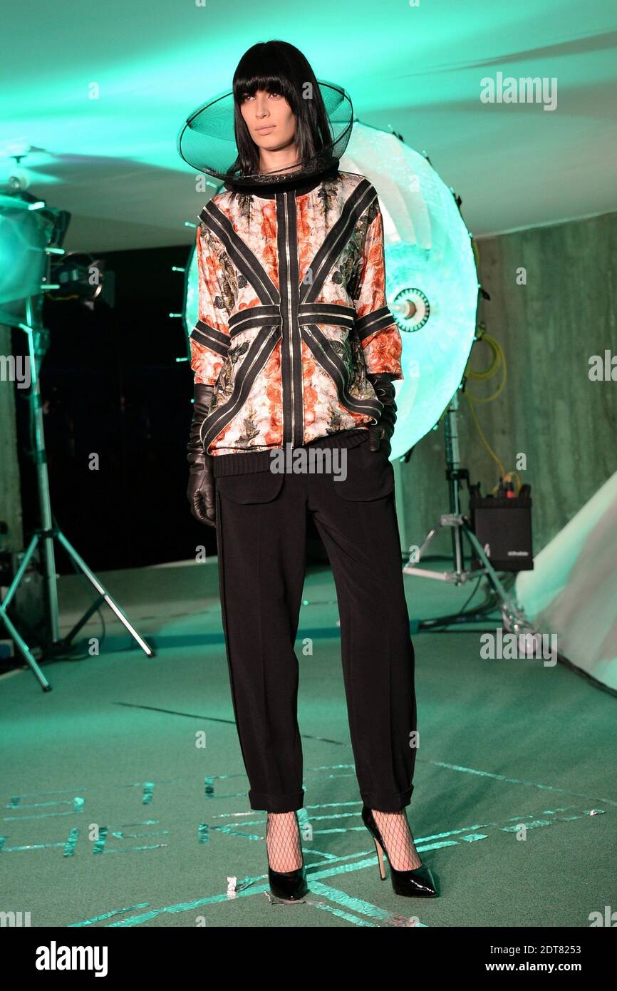 A model displays a creation by designer Jean-Paul Gaultier for his Fall ...