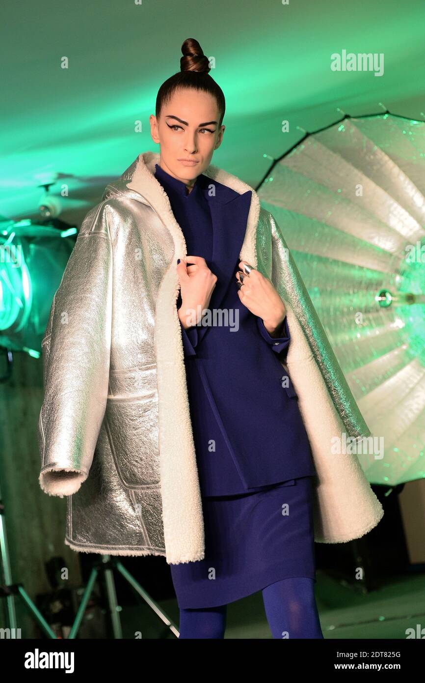 A model displays a creation by designer Jean-Paul Gaultier for his Fall ...