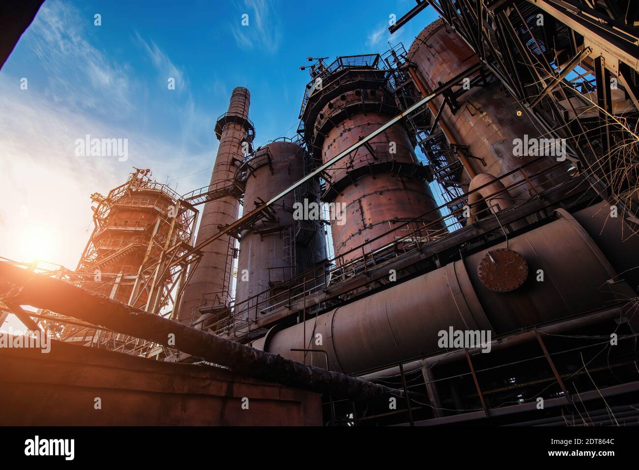 Blast furnace equipment of the metallurgical plant Stock Photo - Alamy