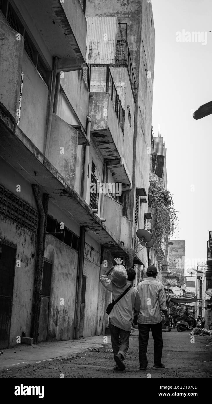 Southeast asia street view Black and White Stock Photos & Images - Alamy