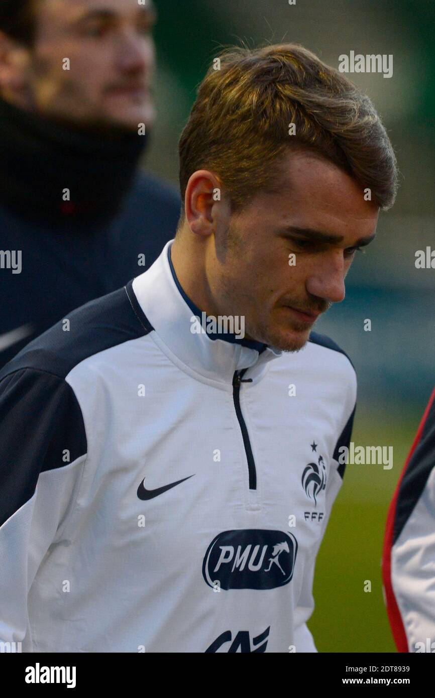 New player Antoine Griezmann during a training session of the French ...