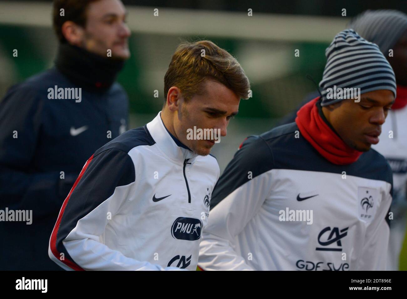 New player Antoine Griezmann during a training session of the French ...