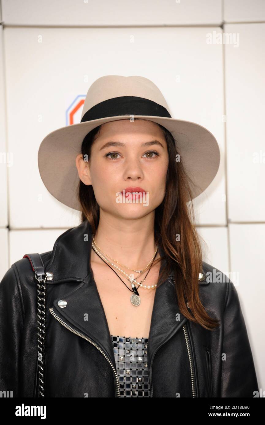 Astrid Berges-Frisbey poses at a photocall upon arrival for the Chanel ...