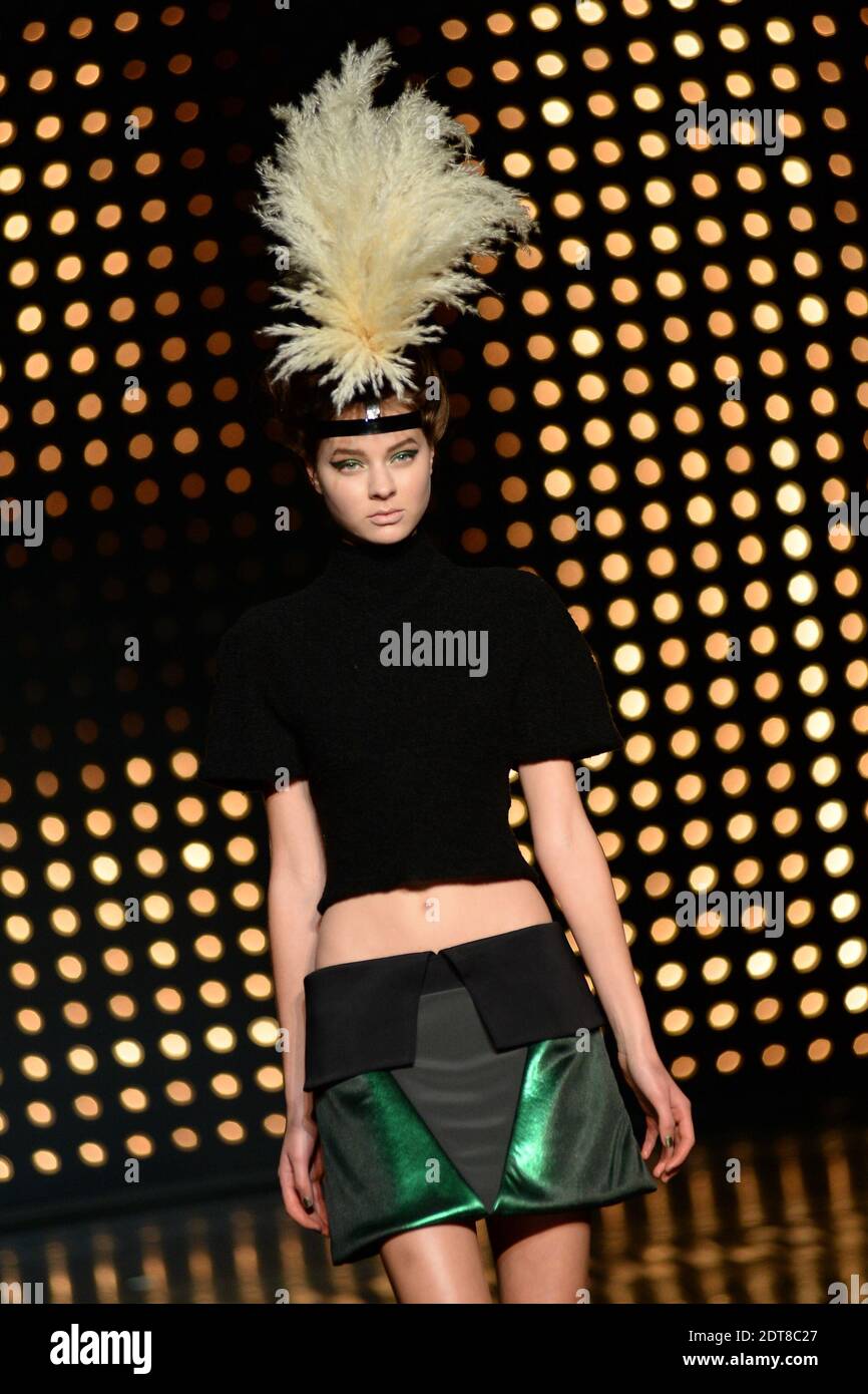 A model displays a creation by designer Fatima Lopes for her Fall ...