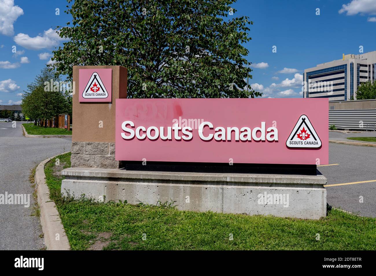 Scouts Canada ground sign outside the National Headquarters in Ottawa ...
