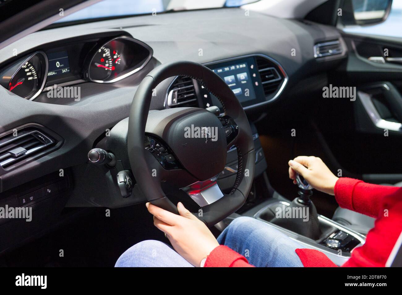 Dashboard of the new Peugeot 308 SW, elected Car of the Year 2014 ...