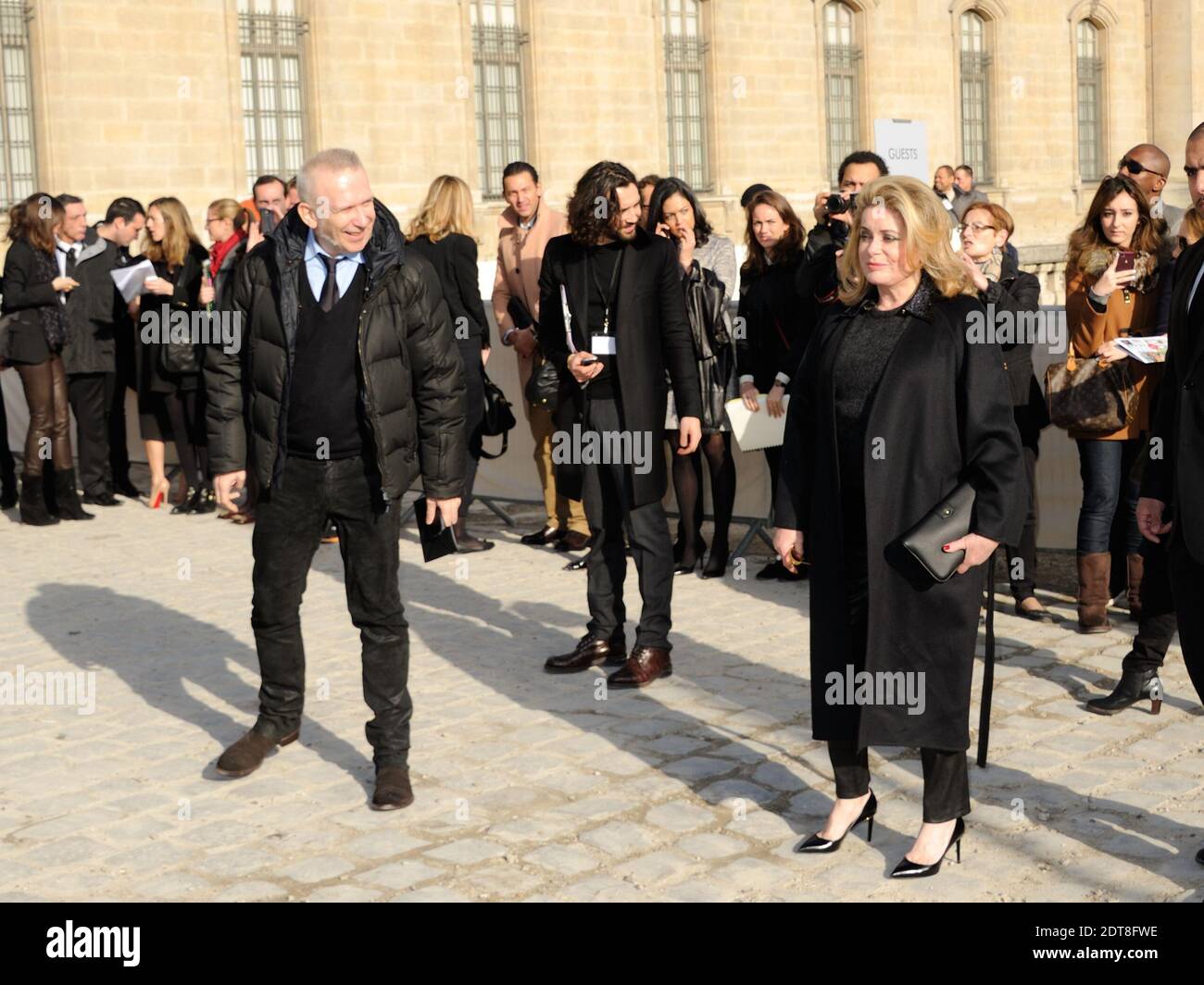 Catherine Deneuve arriving for the Louis Vuitton Fall-Winter 2014/2015 ...