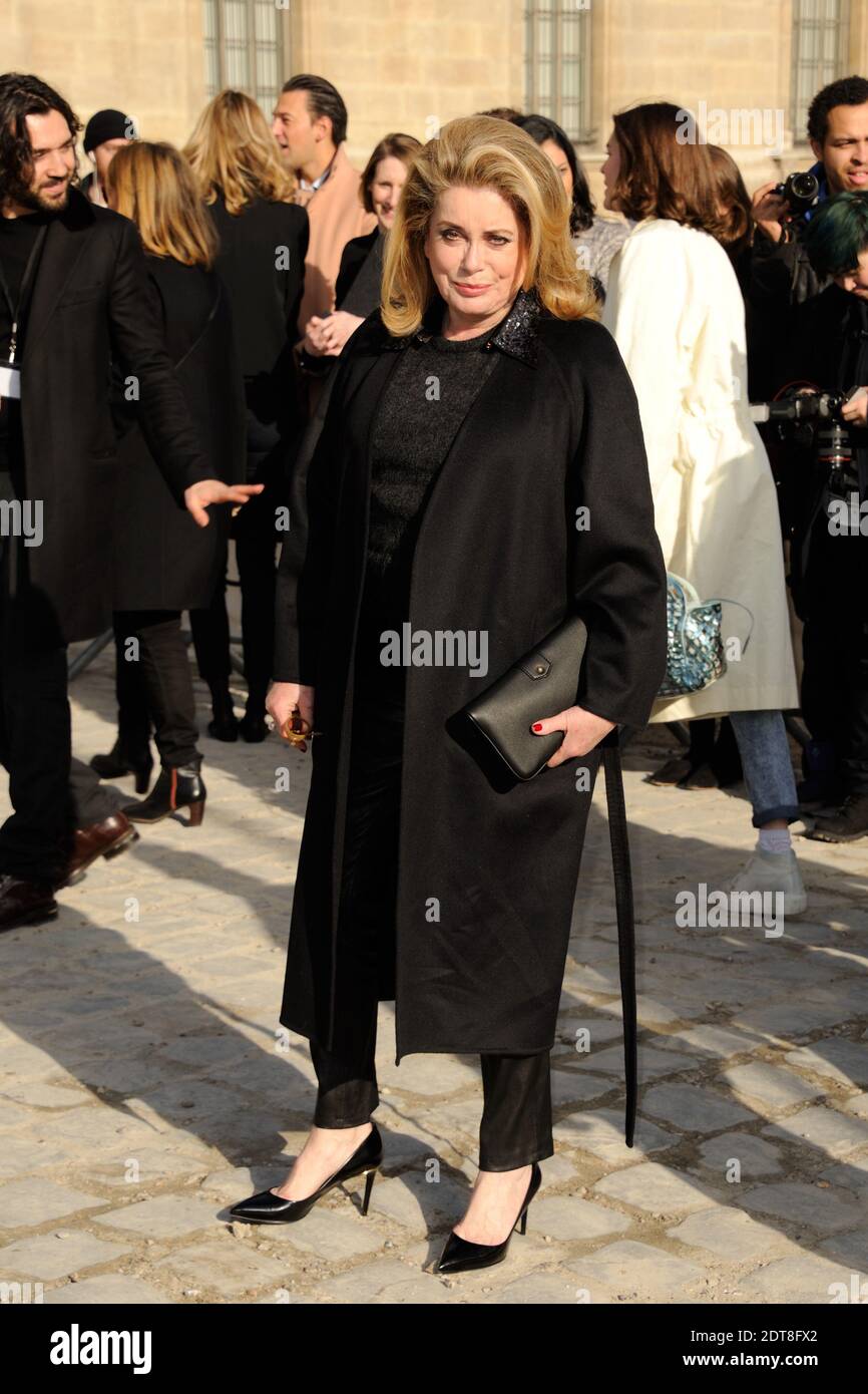 Catherine Deneuve arriving for the Louis Vuitton Fall-Winter 2014/2015 ...