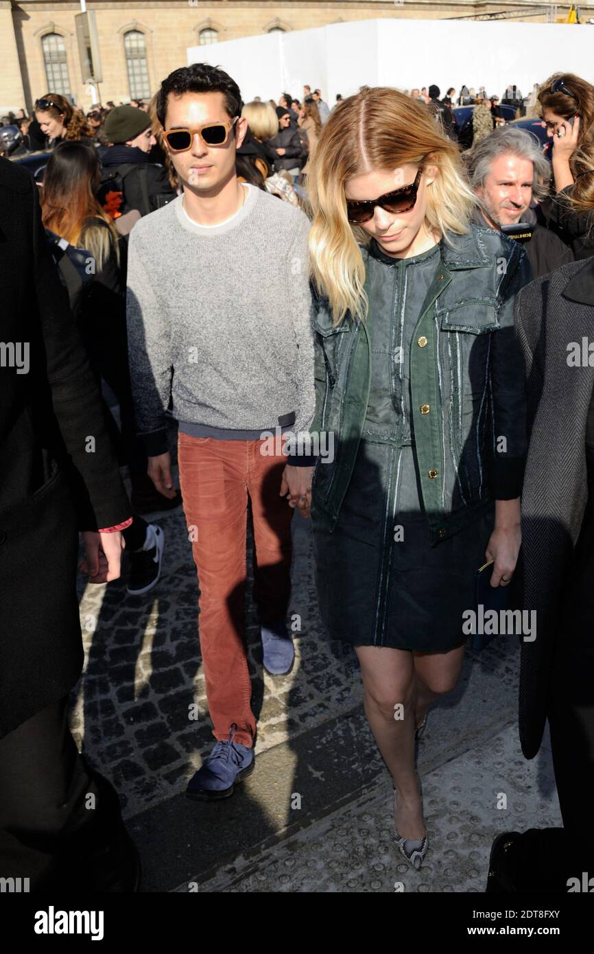 Kate Mara and boyfriend Max Minghella arriving for the Louis Vuitton ...