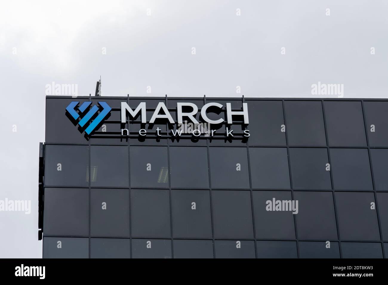 March Networks Sign on their headquarters building in Ottawa, Canada ...
