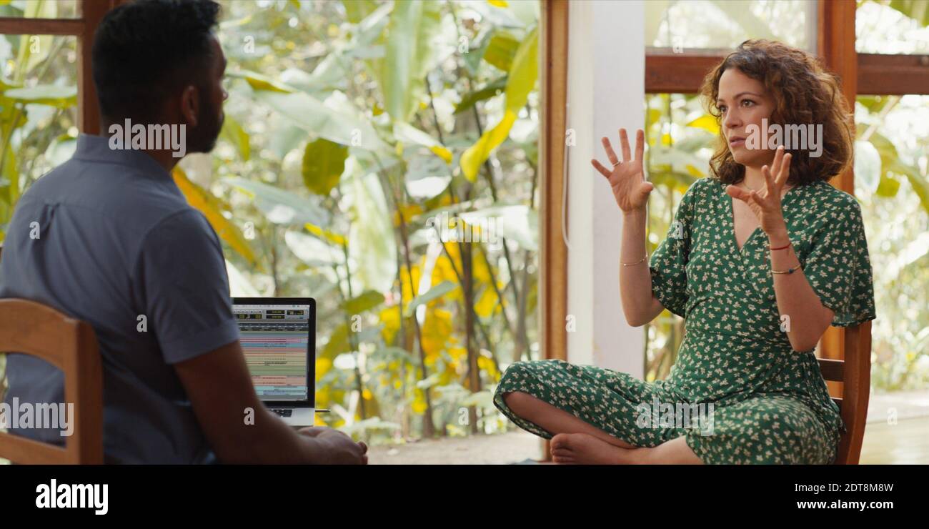 SONG EXPLODER, from left: host Hrishikesh Hirway, Natalia Lafourcade ...