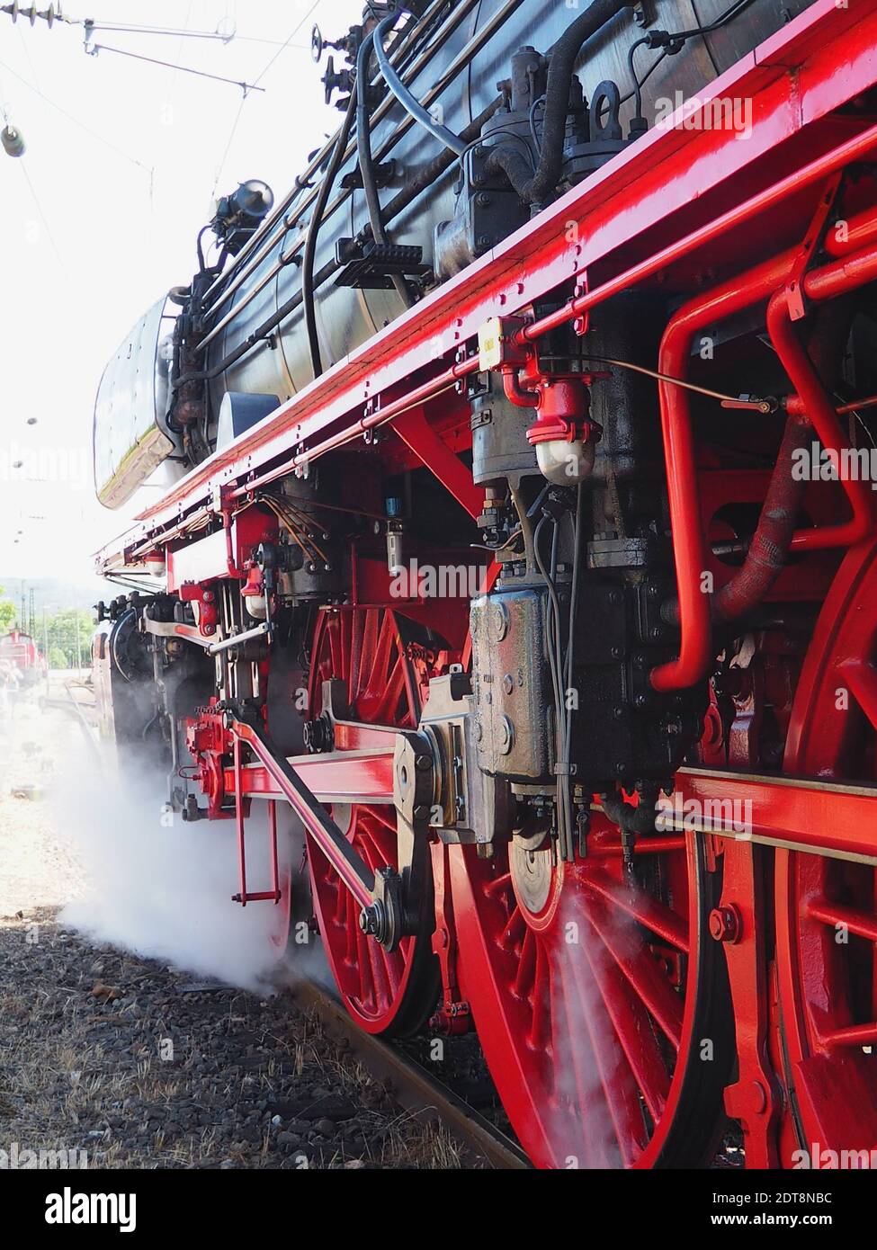 Train On Railroad Track Stock Photo - Alamy