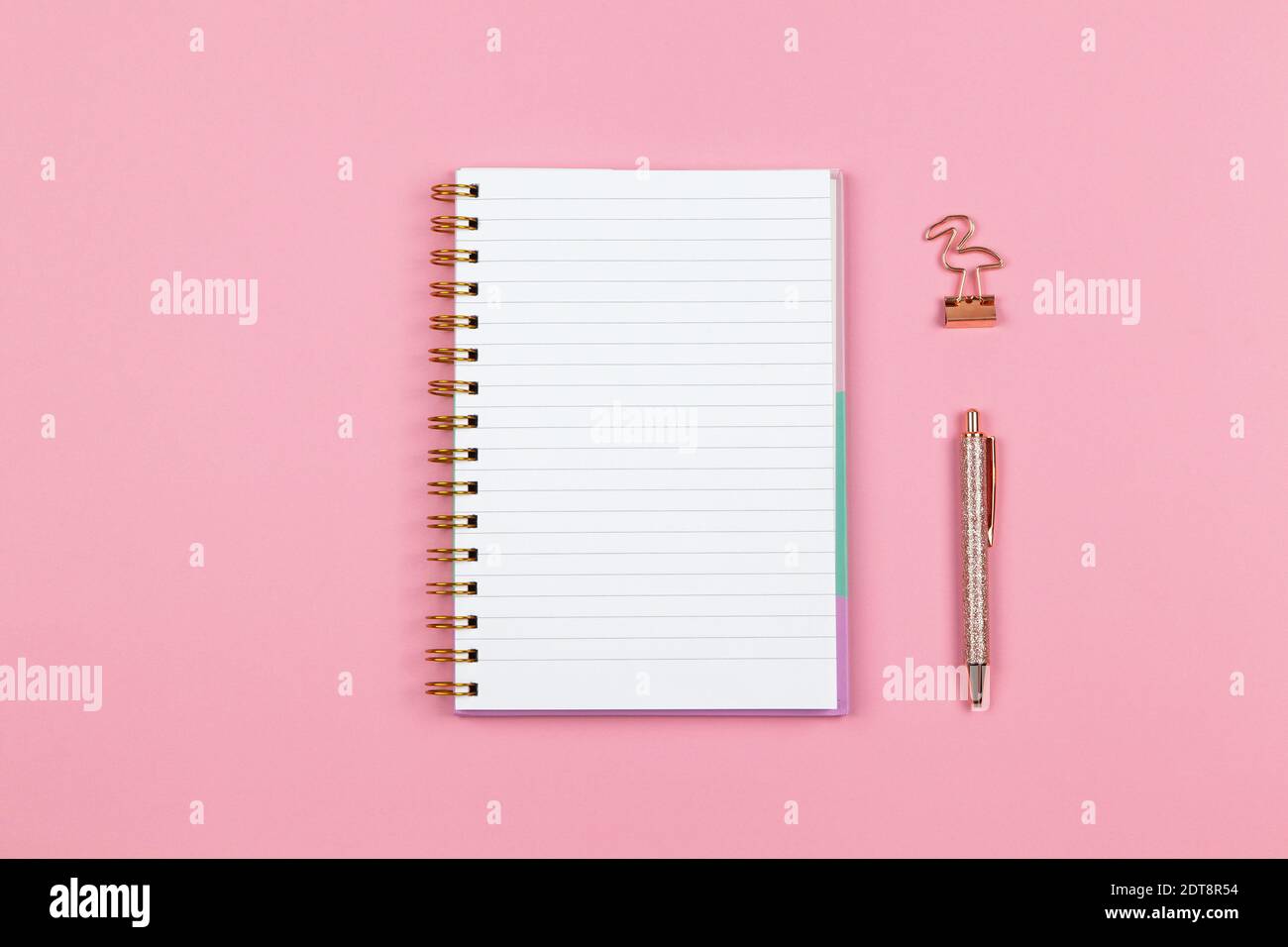 Objects Over Pink Background Stock Photo - Alamy