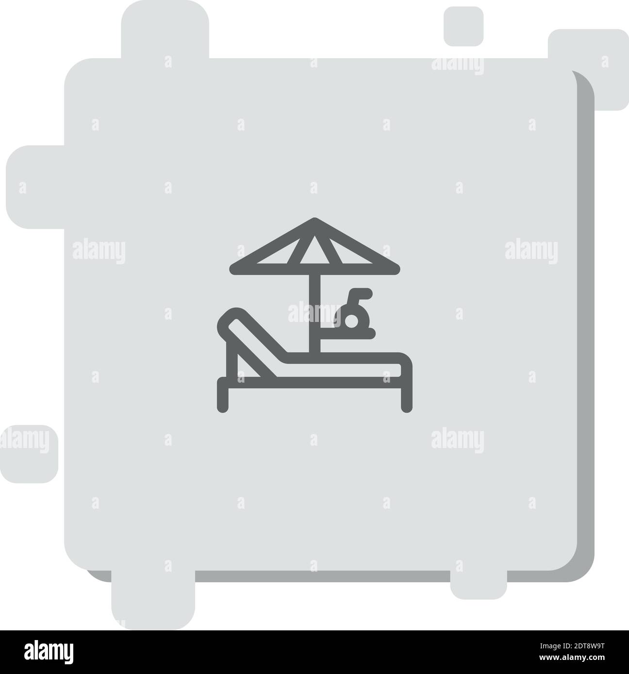 Sunbed icon outline vector Cut Out Stock Images & Pictures - Alamy