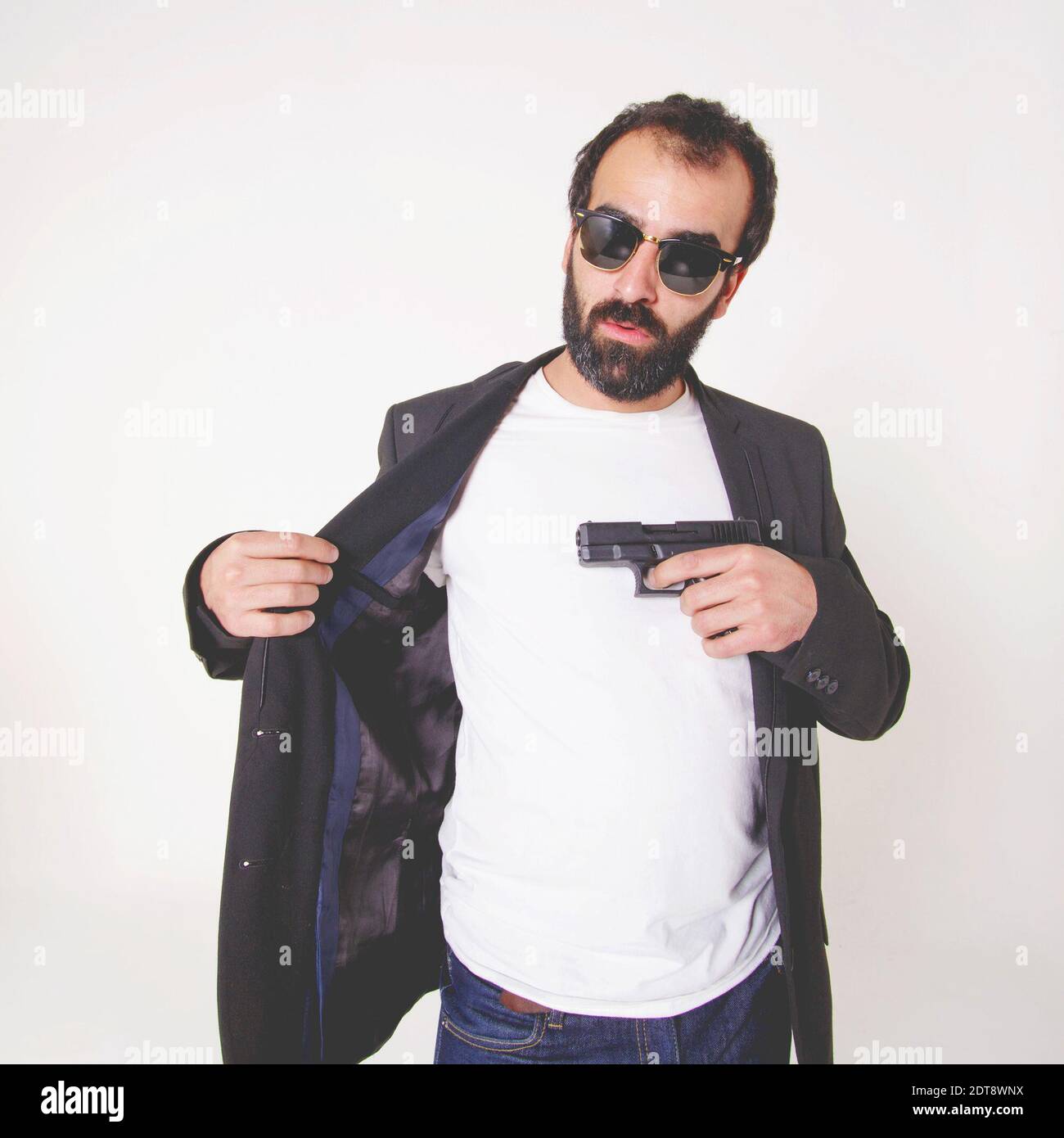 Man hoding camera hi-res stock photography and images - Alamy