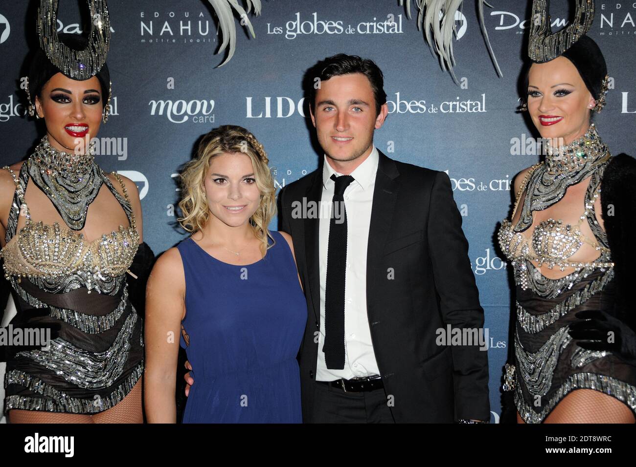 Sophie Tapie and her boyfriend Raphael Goehrs attending the 'Globes de ...