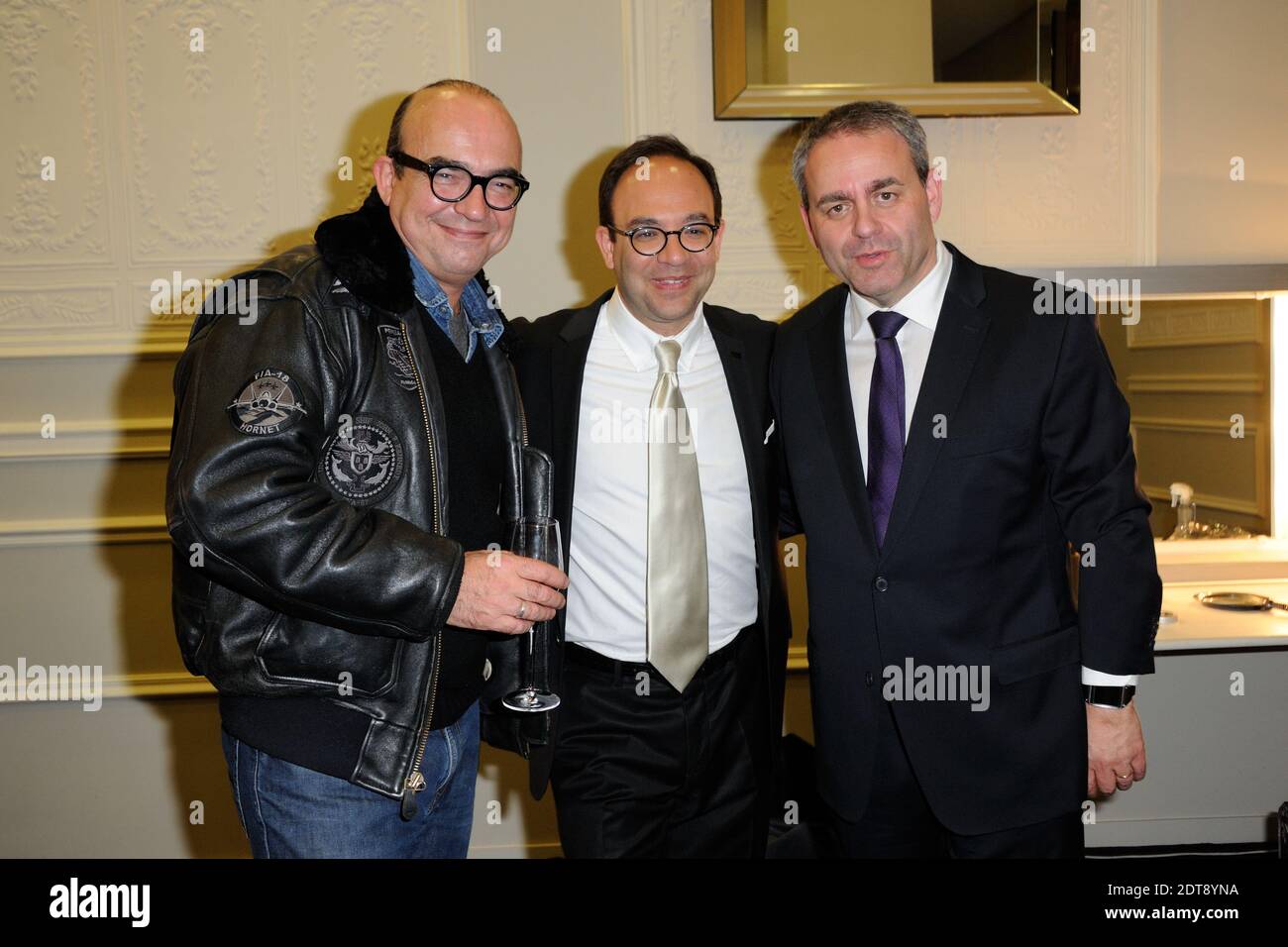 Xavier Bertrand, Karl Zéro, Frank Melloul attending I24 News launch ...