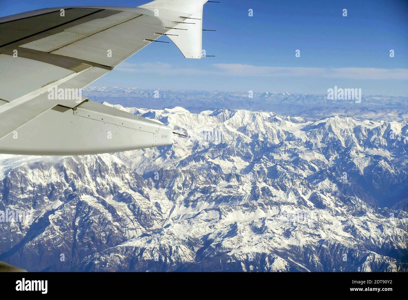 Aerial view of Himalayan mountains of Nepal Stock Photo - Alamy