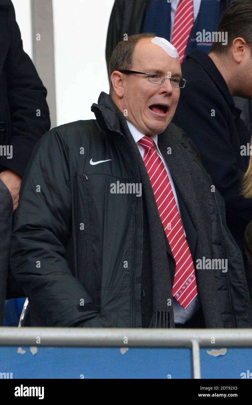 Prince Albert of Monaco during Rugby RBS 6 Nations Tournament , France ...