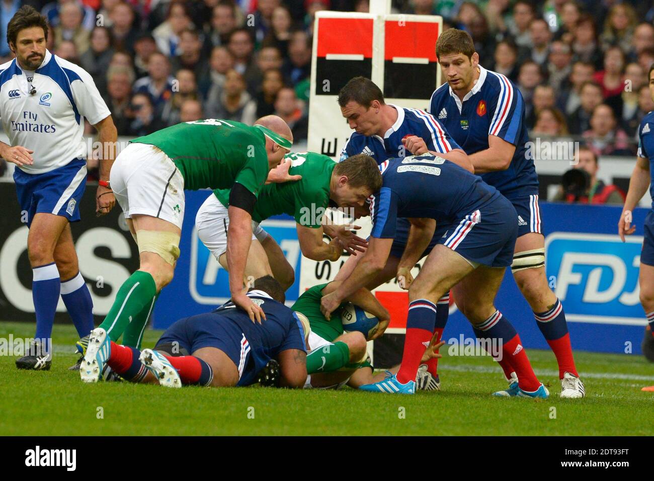 Furious maul during Rugby RBS 6 Nations Tournament , France vs Ireland ...