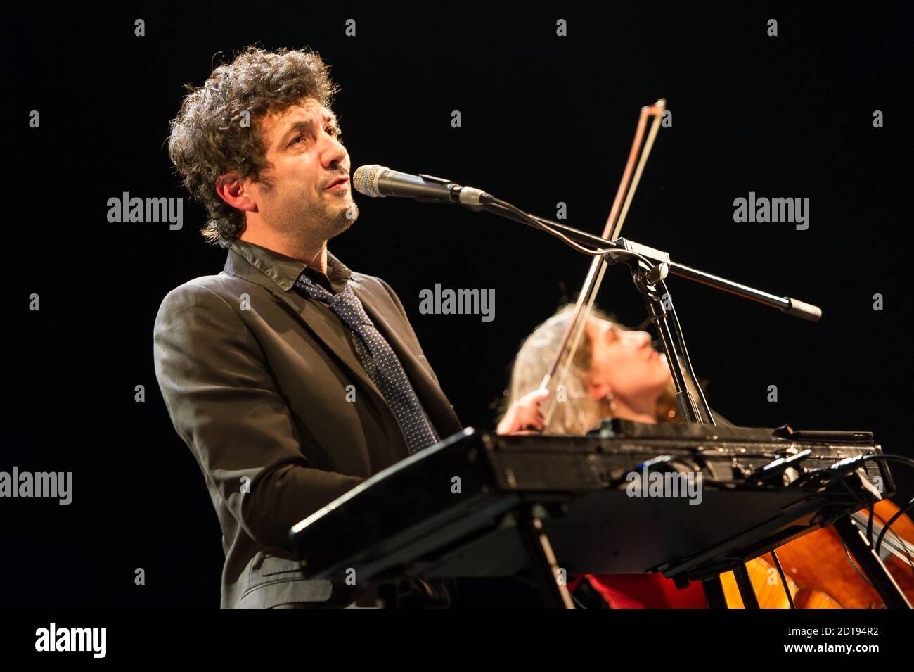 Albin de la Simone perfoms in concert in Geneva, Switzerland on March ...